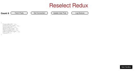 Repo Redux Reselect2 Codesandbox