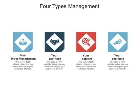 Four Types Management Ppt Powerpoint Presentation Ideas Display Cpb
