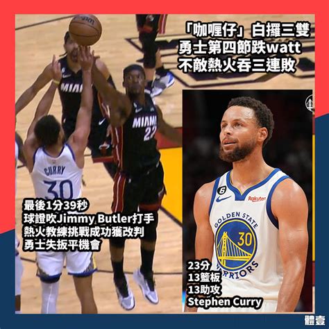 體壹 Nba戰果 勇士周二在nba常規賽作客熱火，有stephen