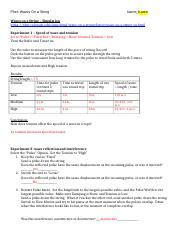 Phet Waves In A Rope Simulation B Docx Phet Waves On A String Name Karen Waves On A String