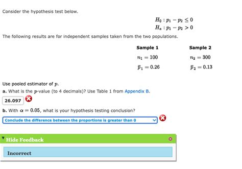 Solved Consider The Hypothesis Test Below Chegg Com