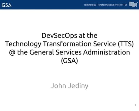 Devsecops At The Gsa Ppt
