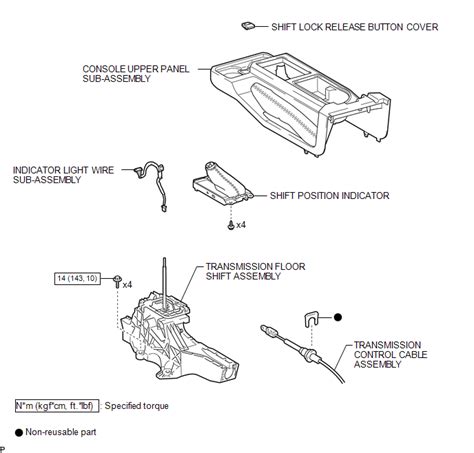 Toyota Tacoma 2015 2018 Service Manual Components Shift Lever