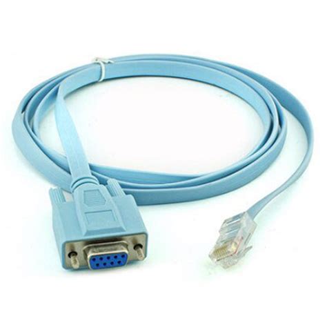 Cisco 콘솔 케이블 Rj45 Cat5 이더넷 Rs232 Db9 Com 포트 직렬 여성 라우터 네트워크 어댑터 케이블 블루