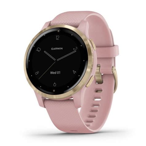 Купить Смарт часы Garmin VIVOACTIVE 4S Light Gold Stainless Steel Bezel ...