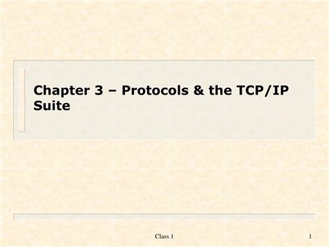 PPT Chapter 3 Protocols The TCP IP Suite PowerPoint Presentation ID 4784399