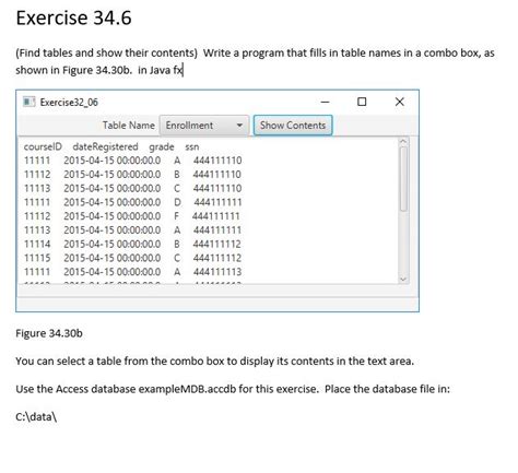 Exercise 346 Find Tables And Show Their Contents