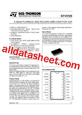STV5725 Datasheet(PDF) - STMicroelectronics