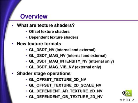 ppt offset and dependent texture shaders in opengl powerpoint