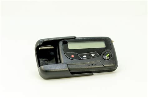 Pager In Closeup An Old Retro Communication Device On White Background