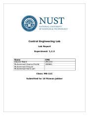 Control Engineering Lab Manual Docx Control Engineering Lab Lab Report Experiment