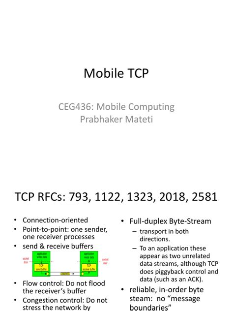 Pm Mobile Tcp Download Free Pdf Transmission Control Protocol Network Congestion