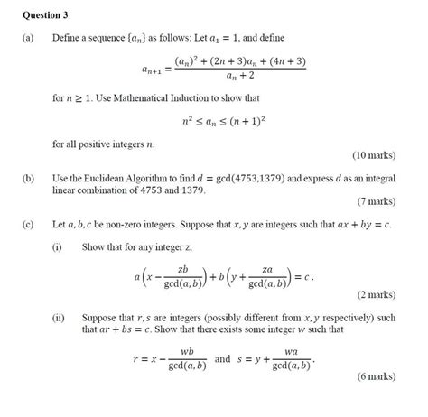 Solved Question 3 A Define A Sequence An As Follows Let Chegg Com