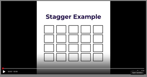 Dynamic Values Stagger Example Codesandbox