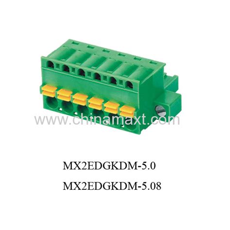 Pcb Screwless Spring Pluggable Terminal Blocks Wire Connectors With Flange Replacement Of