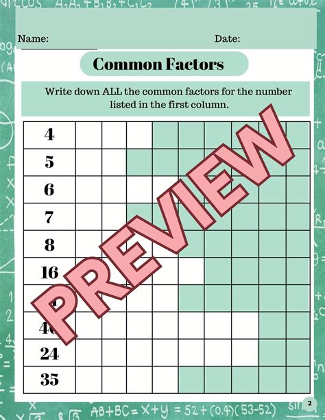 Least Common Multiple Lcm And Greatest Common Factor Gcf Math Worksheets Made By Teachers