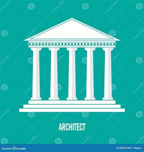 Architecture Greek Building Symbol Ancient Monument Icon University Icon Stock Vector