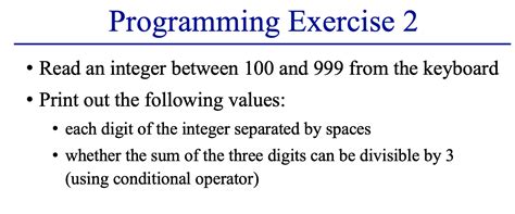 Solved Programming Exercise 2 Read An Integer Between 100 Chegg