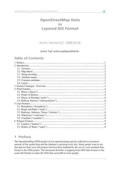 OpenStreetMap Data In Layered GIS Format Geofabrik