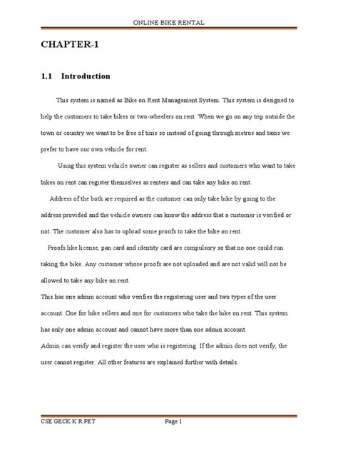 Online Bike Rental Pdf My Sql Php