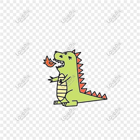 손으로 그린 귀여운 공룡 벡터 소재 Png 일러스트 무료 다운로드 Lovepik