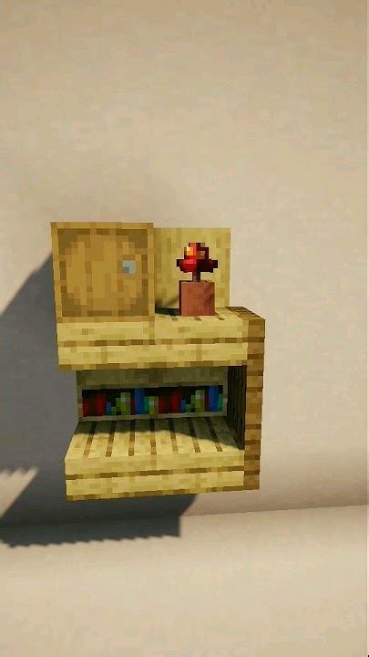 Как построить небольшую книжную полку в Minecraft Minecraft Minecraftshorts майнкрафт Youtube