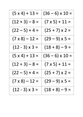 Bracket Problem Cards By Lfoliver Teaching Resources Tes