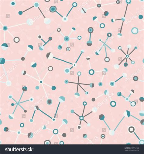 Vector Molecular Structure Seamless Pattern Fun Stock Vector Royalty Free 137704922 Shutterstock