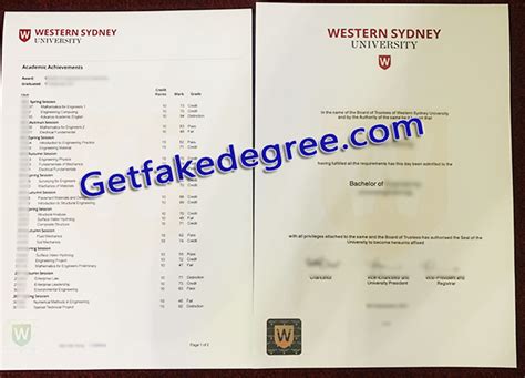 Fake Western Sydney University Diploma Transcript Buy Fake High