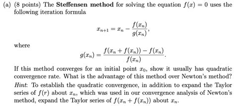 A 8 Points The Steffensen Method For Solving The