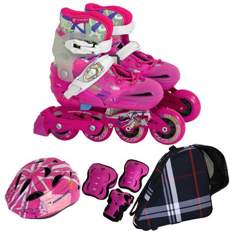 قیمت و خرید اسکیت کفشی فلاینگ ایکل مدل S6s 33 37 به همراه کلاه و لوازم