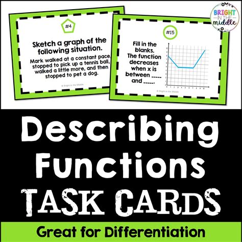 Describing Functions Task Cards 8 F 5 Bright In The Middle