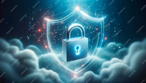 Premium Ai Image Cyber Security Concept With Padlock And Cloud Generative Ai