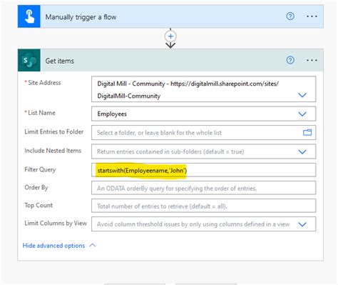 working with filter query in power automate digital mill