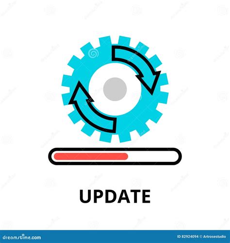 Concept Of Update Application Progress Icon Stock Vector Illustration