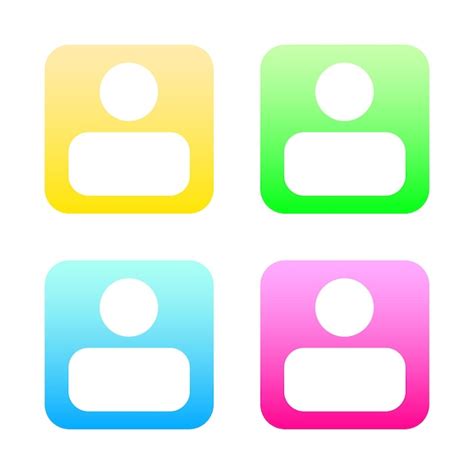 Premium Vector Vector User Icon In Multiple Gradient