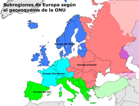 Regiones De Europa Galería De Mapas
