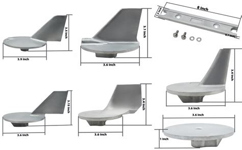 Heurofosh 6k14537102 Trim Tab Skeg Anode For Yamaha 150 200