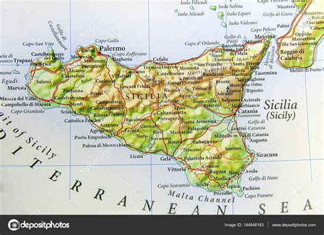 Mappa Di Sicilia Italia Foto Di Stock Istock