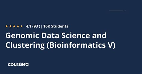 Genomic Data Science And Clustering Bioinformatics V Coursera