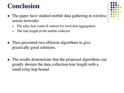 Ppt Bounded Relay Hop Mobile Data Gathering In Wireless Sensor