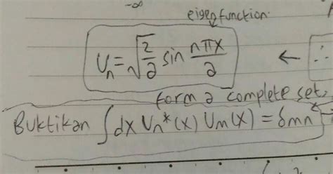 Solved Eigen Function Atx Form A Complete Set Buktikan Dx