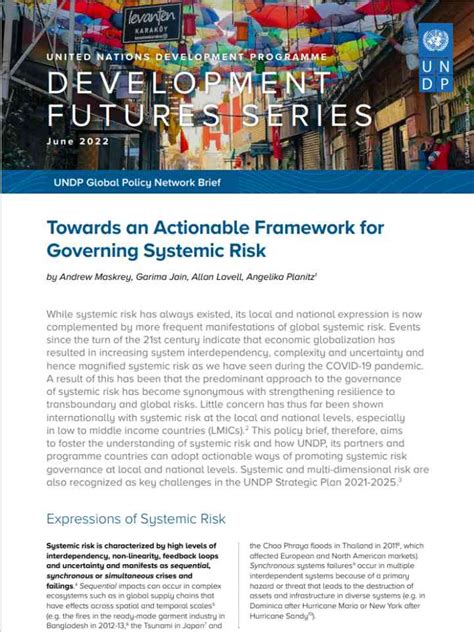 Towards An Actionable Framework For Governing Systemic Risk Preventionweb