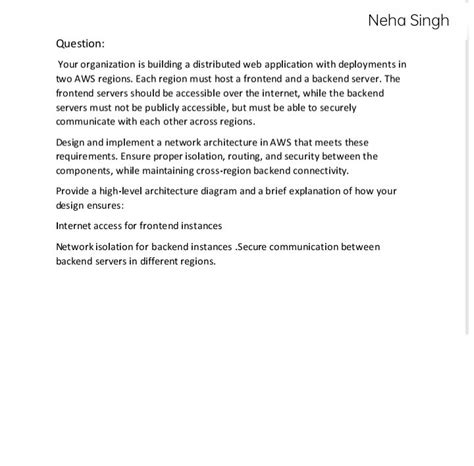 Aws Cloudarchitecture Networksecurity Scalability Highavailability