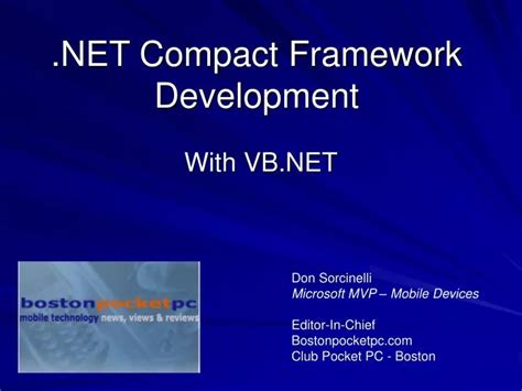 Ppt Net Compact Framework Development Powerpoint Presentation Free Download Id1274013