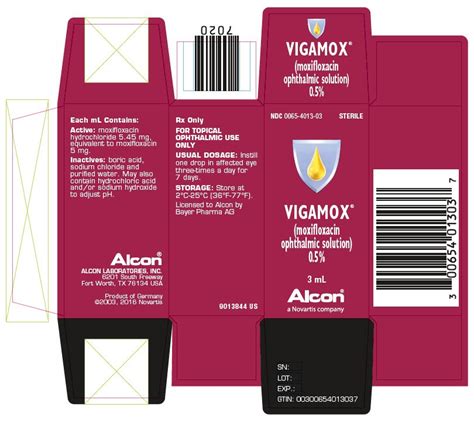 Vigamox Fda Prescribing Information Side Effects And Uses