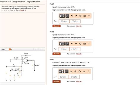 Problem 524 Design Problem Pspice Multisim The Circuit In The Figure