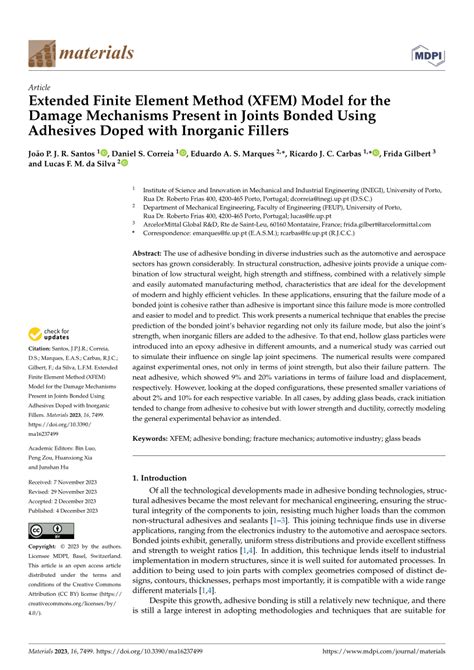 Pdf Extended Finite Element Method Xfem Model For The Damage