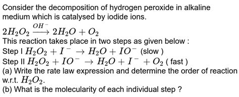 consider the decomposition reaction this reaction takes place in
