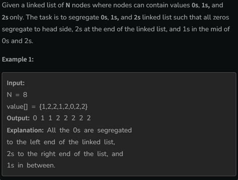 Sorting A Linked List Of 0s 1s And 2s By Roshan Jha Medium